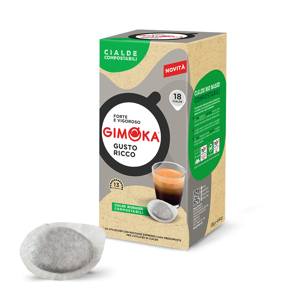 Gimoka Gusto Ricco ESE Compatible Coffee Pods 44mm – Caffe.com