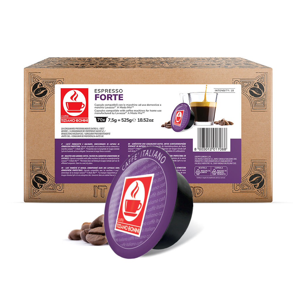 Caffè Bonini miscela Forte in capsule compatibili Lavazza a Modo Mio ...
