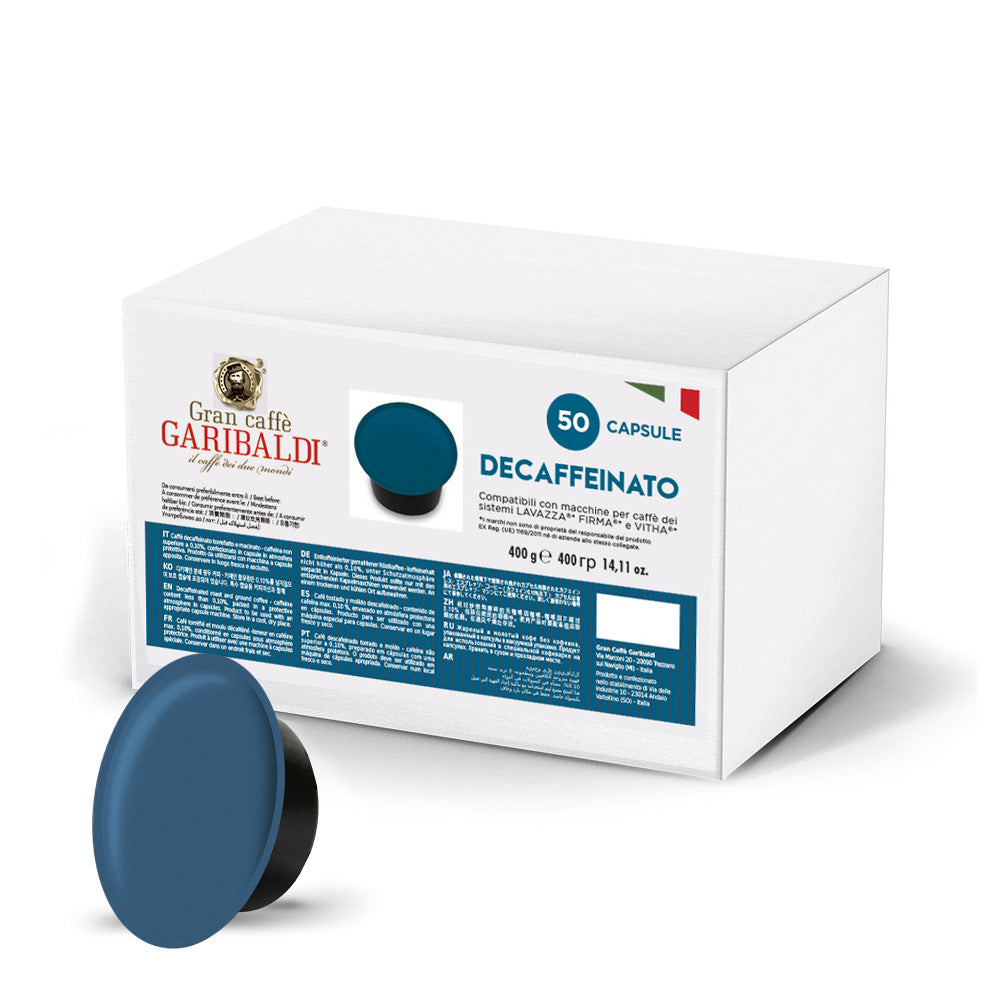 Caffè Garibaldi miscela decaffeinato in capsule compatibili Lavazza ...