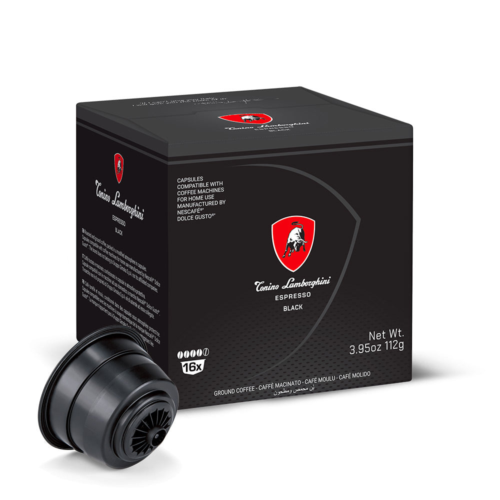 Tonino Lamborghini Black Compatible Coffee Capsules NESCAFÉ® Dolce ...